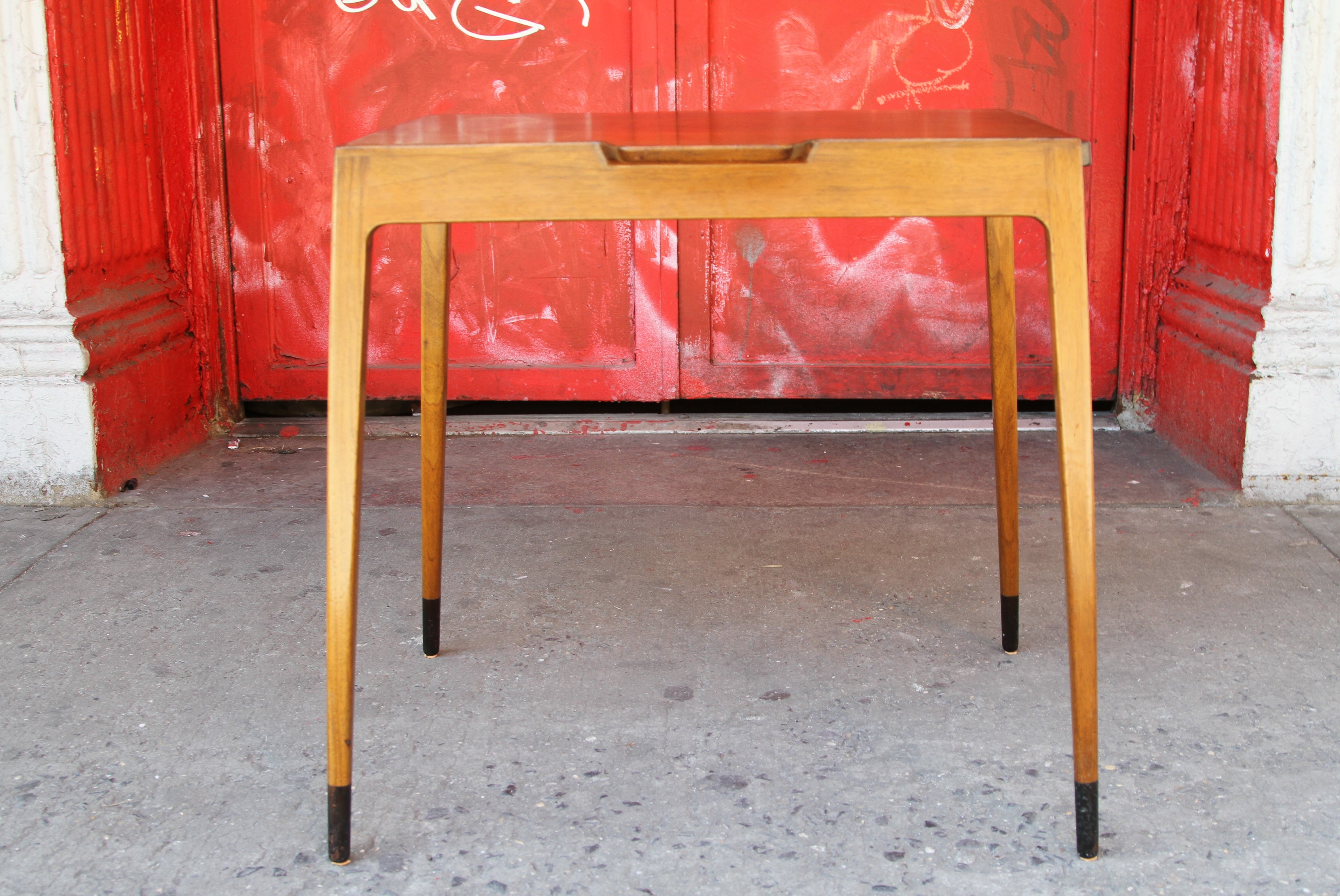 Rare Walnut Table with Brass Pull-Out Trays by William Watting ...